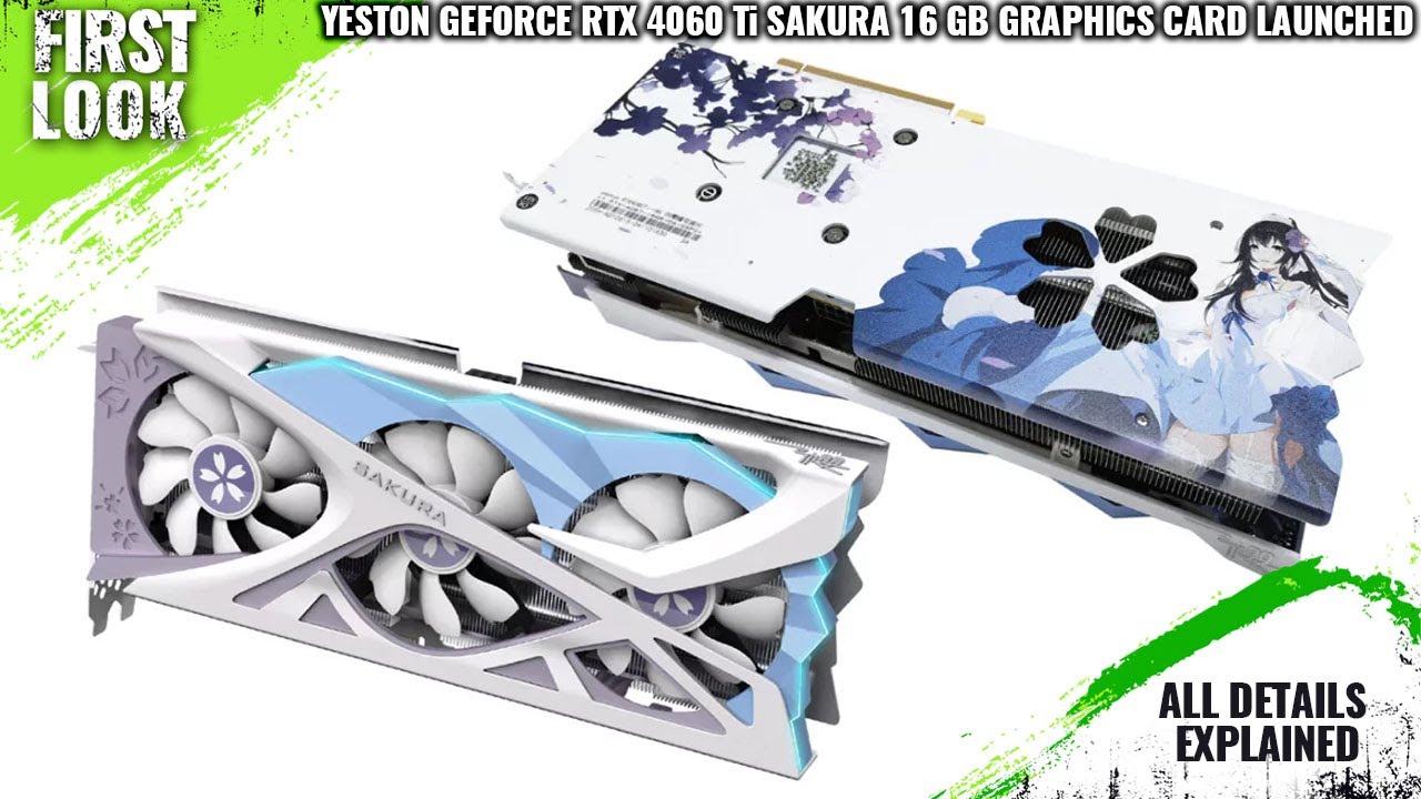 Yeston GeForce RTX 4060 Ti SAKURA 16 GB Anime Theme Graphics Card ...
