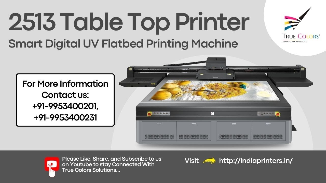 2513 Table Top Printer...UV Printing on Glass...Best UV Printer For ...