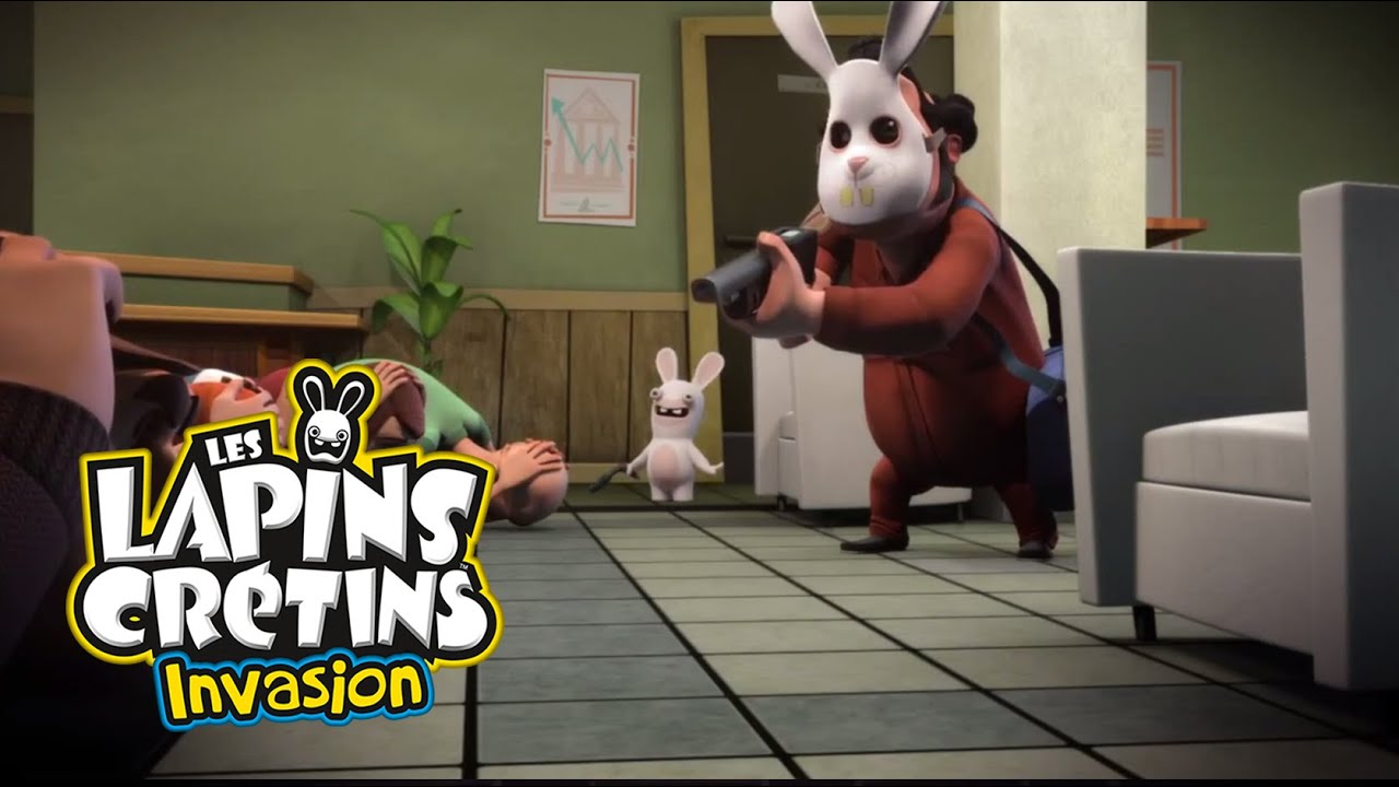 Les Lapins Crétins Invasion - Braquage crétin (EP. 4) - YouTube