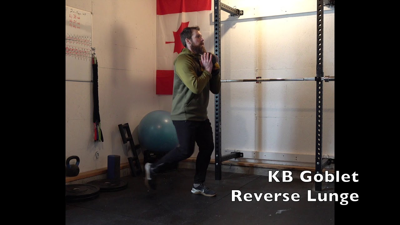 KB Goblet Reverse Lunge - YouTube