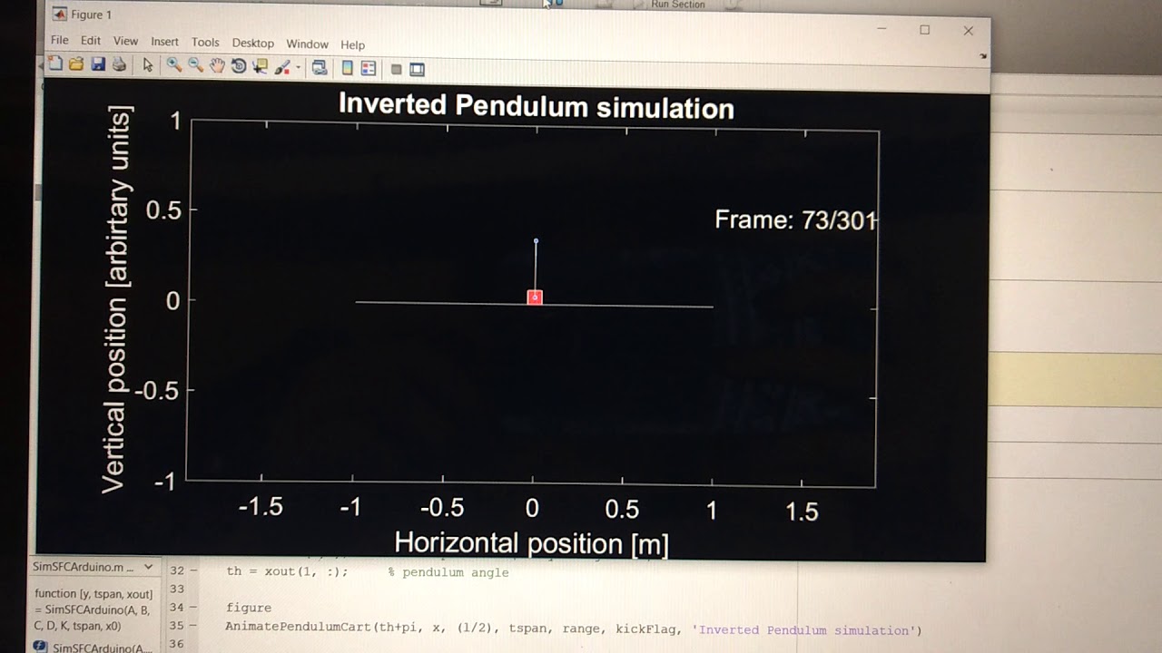 Inverted pendulum with euler integration - YouTube