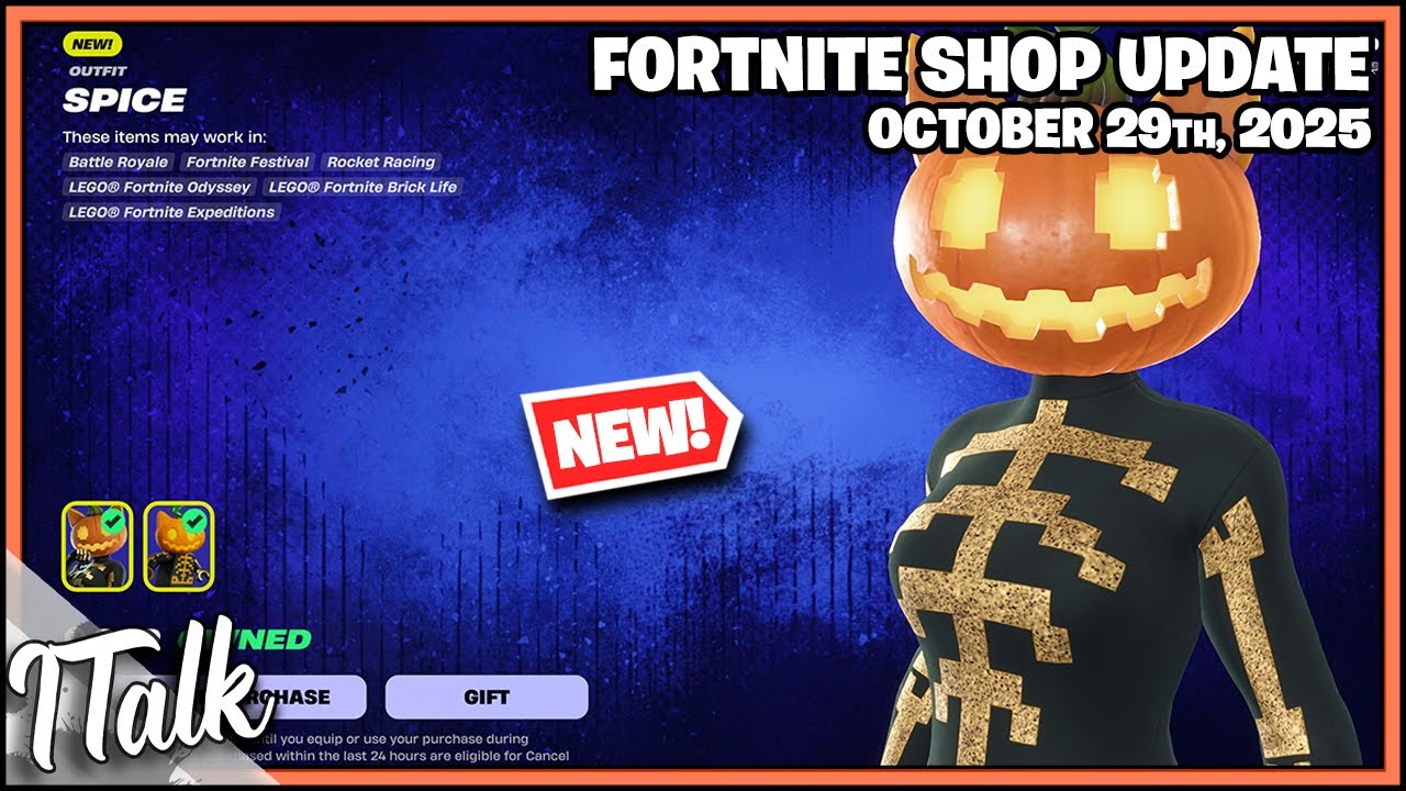 Fortnite Shop *NEW* SPICE SKIN! [October 29th, 2025] (Fortnite Chapter ...