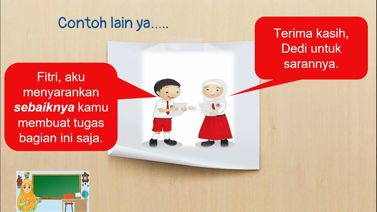 Kalimat saran_kls3Tema4ST1 - YouTube