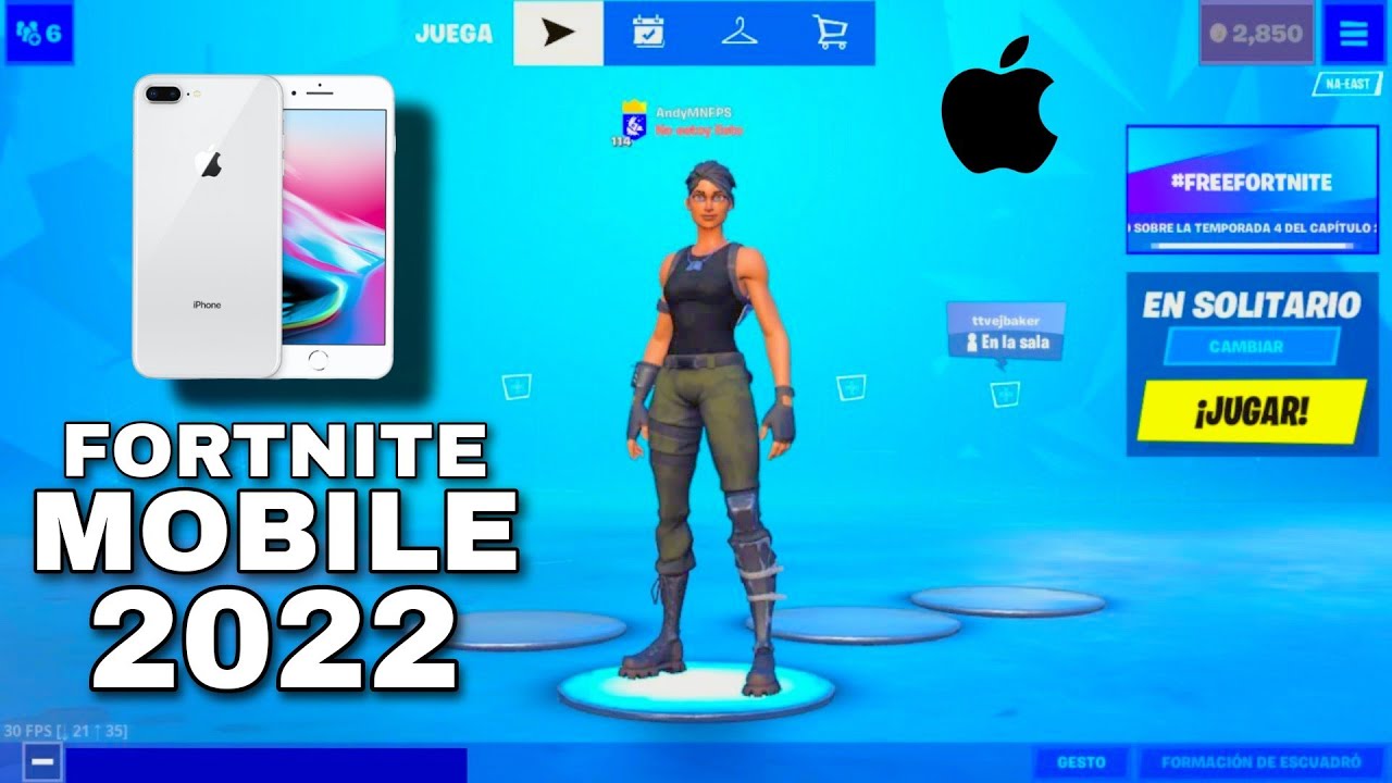 Fortnite MOBILE IOS - 2022 (IPHONE 8 PLUS) *Gameplay - YouTube