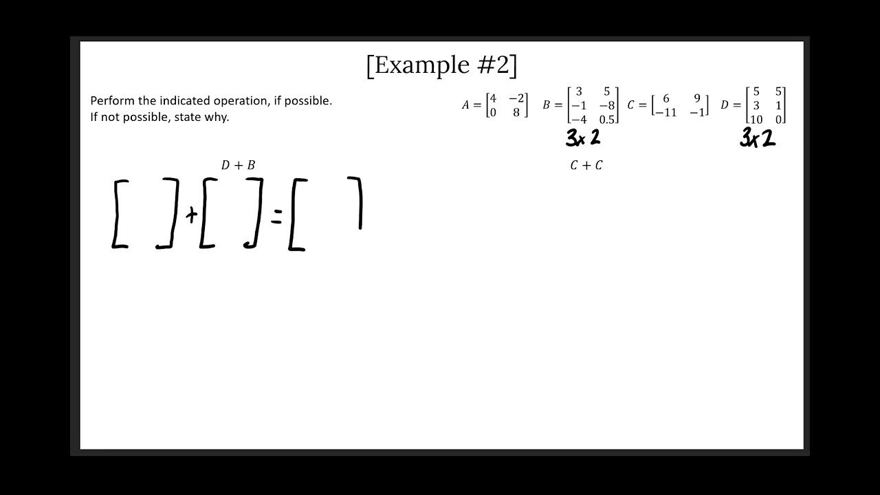 Add, Subtract, and Scalar Example 2 - YouTube