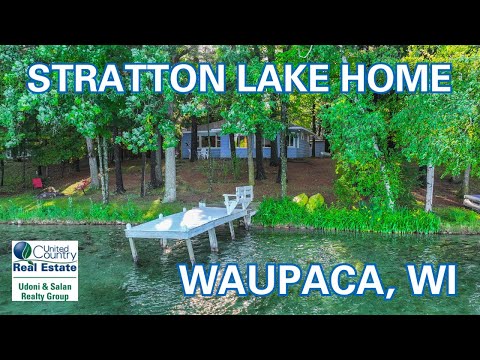 Waterfront Home For Sale on Stratton Lake in Waupaca, WI - YouTube