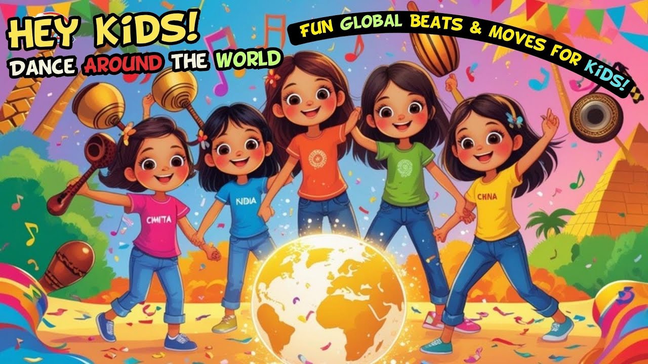 🌍 Hey Kids! Dance Around the World 🌟 Fun Global Beats & Moves for Kids ...
