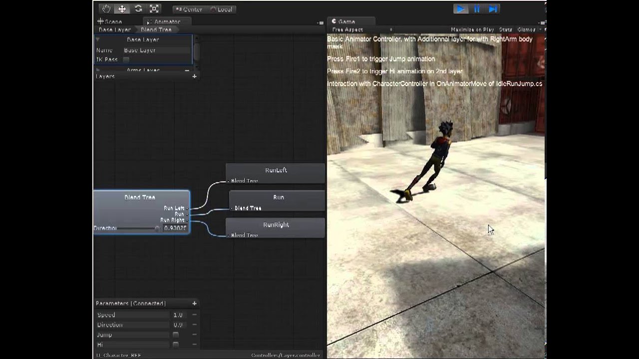 Unity 4 Mecanim Animator Fsm Demo Youtube