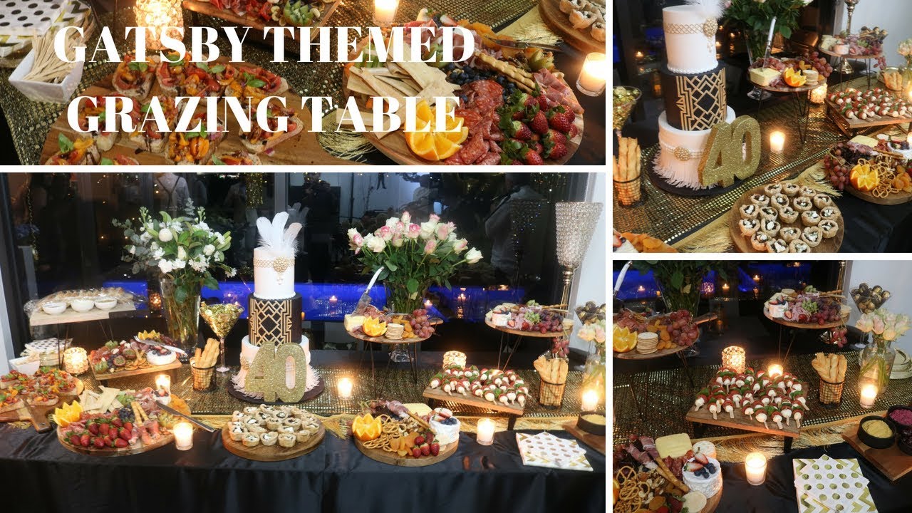 Great Gatsby Grazing Table + Grazing platters - YouTube