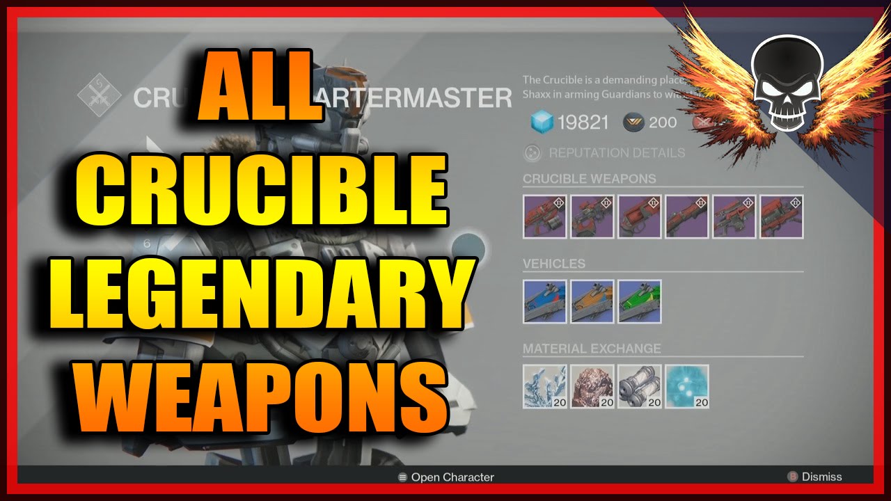 All Crucible Legendary Weapons From The House of Wolves - YouTube