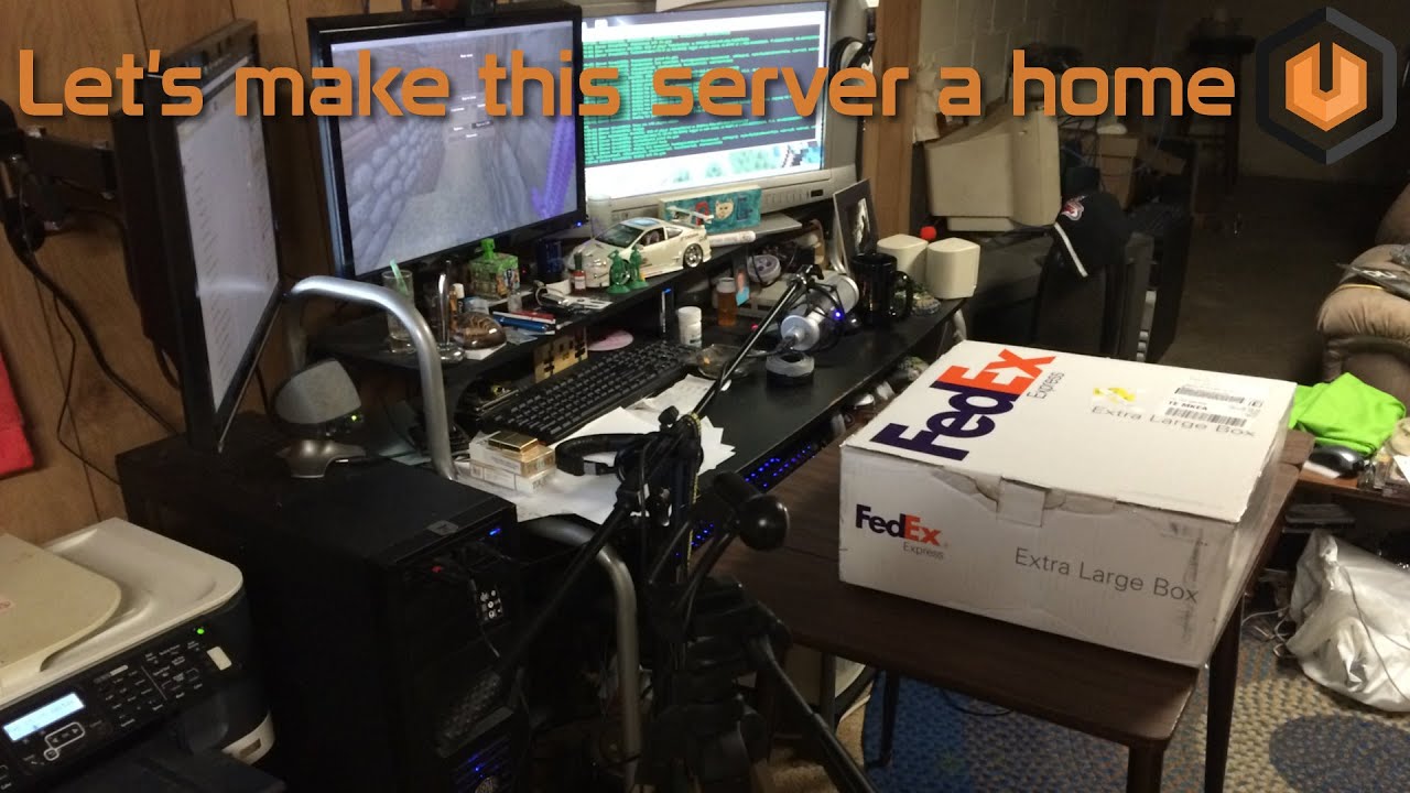 Ubu builds a cardboard server case - YouTube