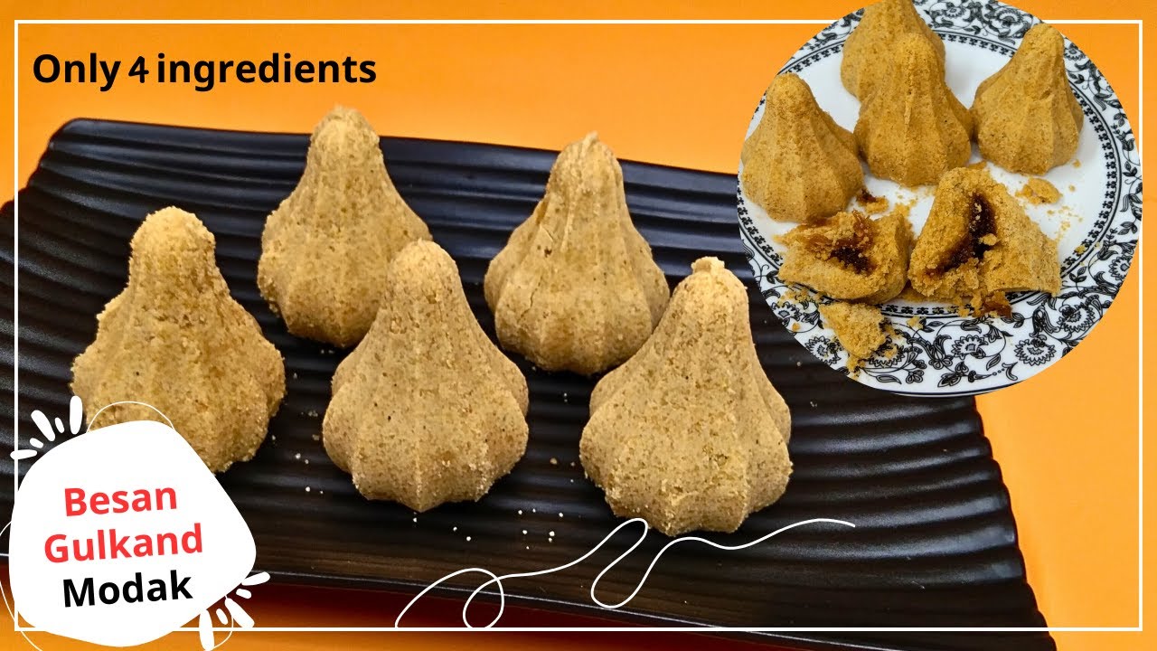 Gulkand Modak | Besan Gulkand Modak | Besan Modak | Modak Recipe | Easy ...