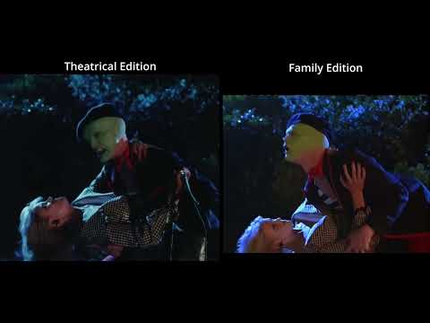 The Mask Theatrical Edition vs Family Edition - Park scene comparison