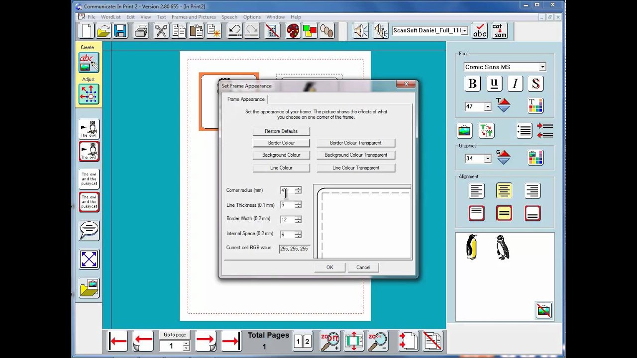 InPrint 2 - Changing the frame appearance - YouTube