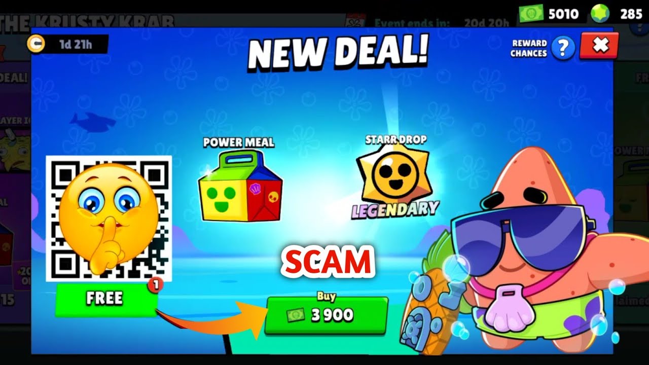 FREE Krusty Kash Luck! or Scam SpongeBob BUZZ in Brawl Stars 🤩 - YouTube