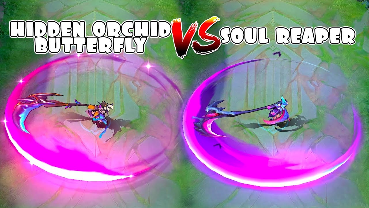 Ruby Soul Reaper VS Hidden Orchid Butterfly Skin Comparison - YouTube