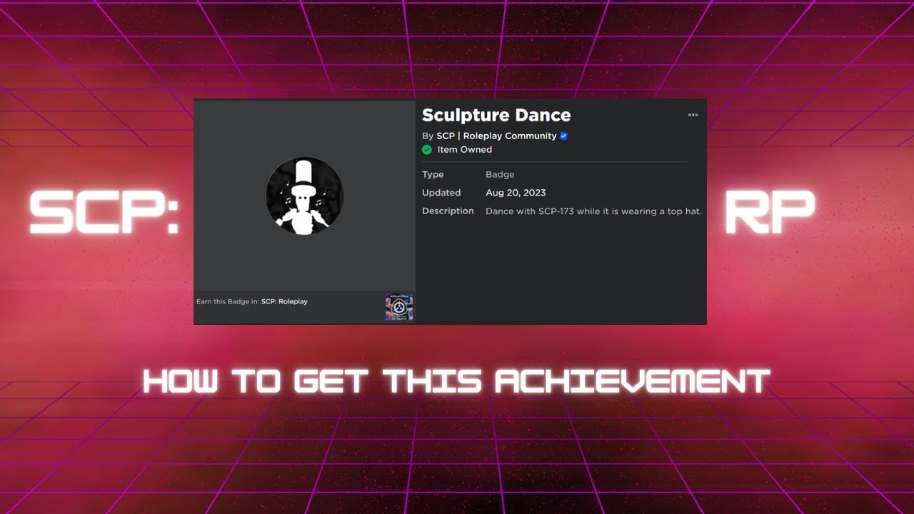 How to get the Sculpture Dance achievement on SCP: Roleplay - YouTube