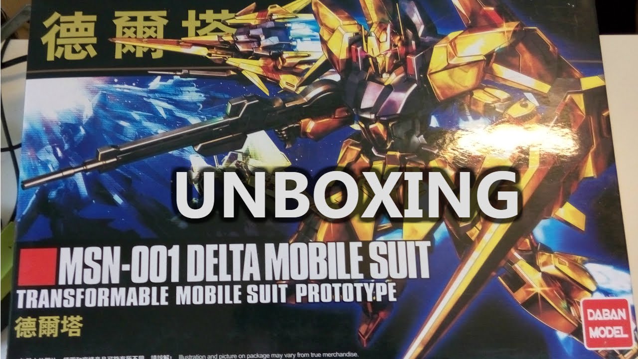 Daban HG Gold Delta Mobile Suit UNBOXING - YouTube