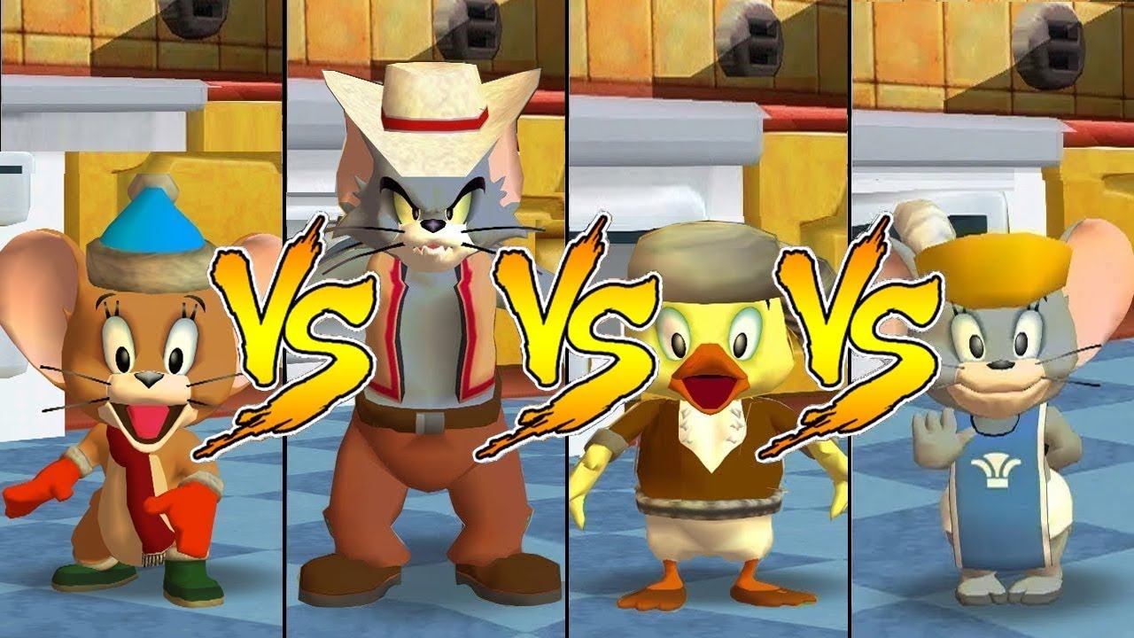 Tom and Jerry in War of the Whiskers Tom Vs Jerry Vs Nibbles Vs ...
