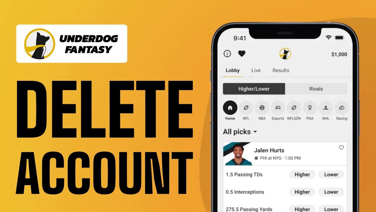 How To Delete Underdog Fantasy Account - Full Guide 2025 - YouTube