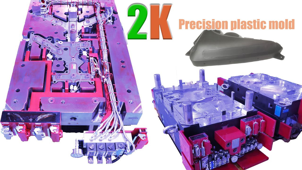 Injection plastic mould - 2k mould - YouTube