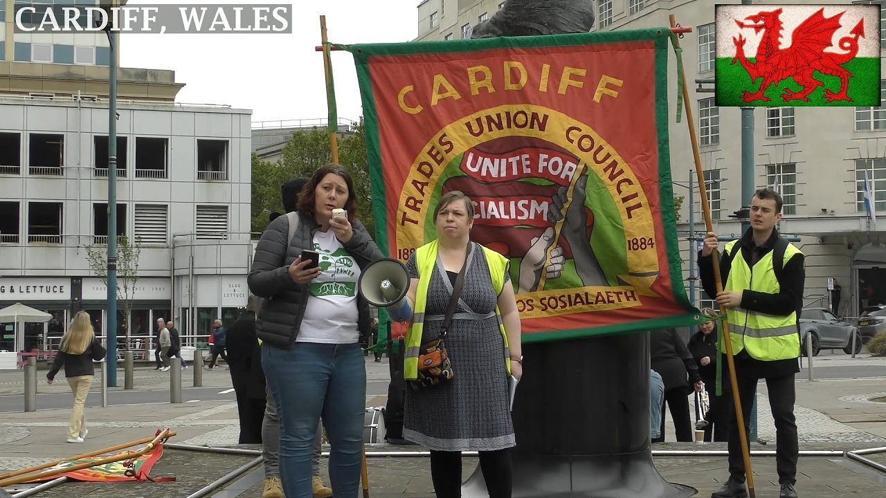 Sarah Woolley - Cardiff Annual May Day March & Rally - YouTube