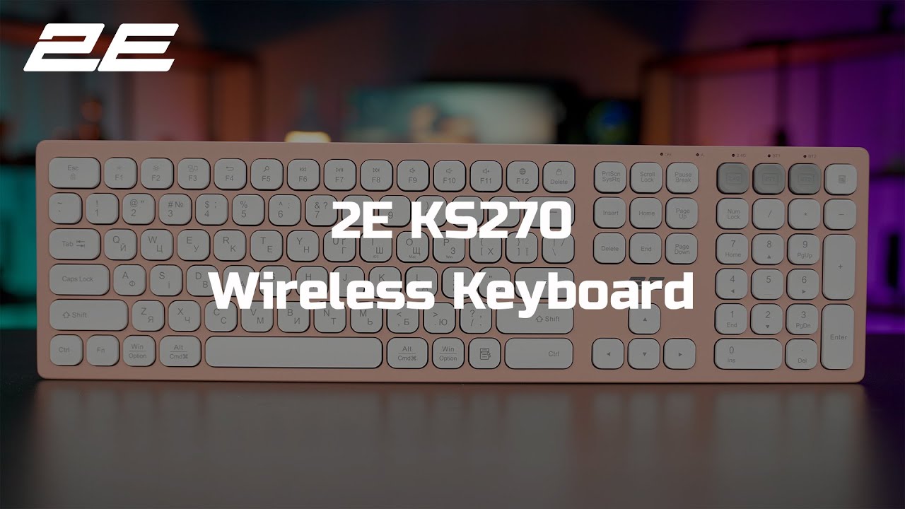 2E KS270 Wireless Keyboard - YouTube
