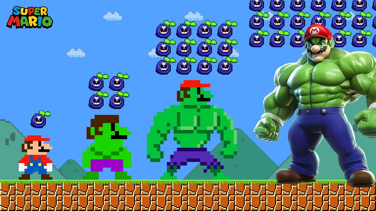 Upgrading Mario to the STRONGEST Hulk Muscle in Super Mario | Game Up ...
