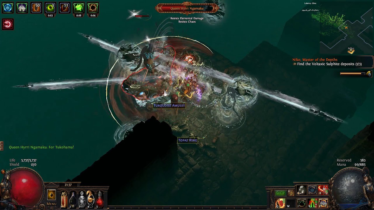 PoE boss - lair of the hydra - Guardian of the Hydra - full block ...