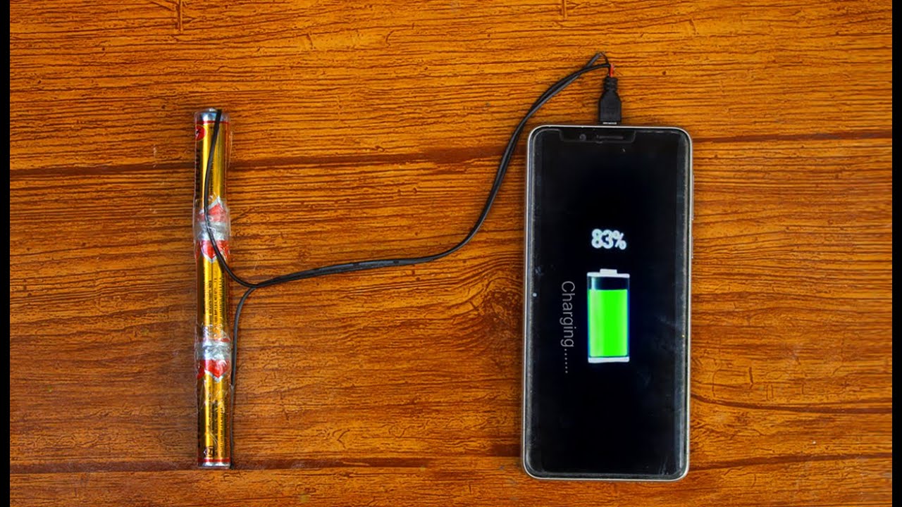 How to make emergency mobile charger Using AA battery - YouTube
