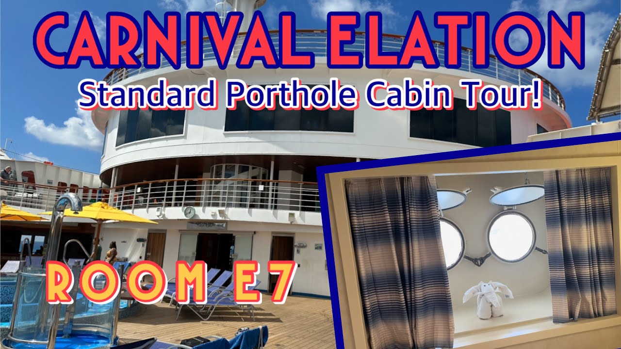 ROOM TOUR: Carnival Elation Standard Porthole Stateroom E7 - YouTube