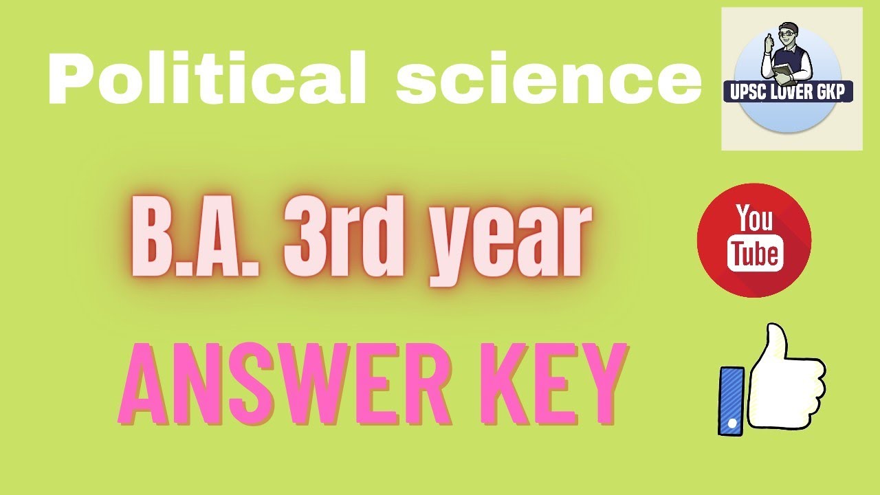 DDU BA 3rd year political science answer key #ddu, #su, #exam, # ...