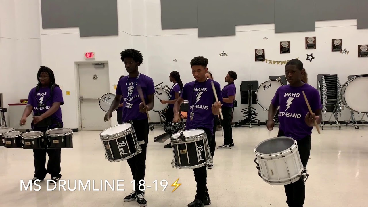 Dr. Michael M. Krop High MS Drumline 2018/2019 - YouTube