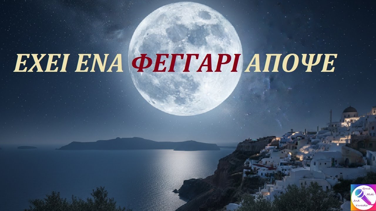 ΕΧΕΙ ΕΝΑ ΦΕΓΓΑΡΙ ΑΠΟΨΕ - Πασχάλης Τερζής (MI) Καραόκε σε αντρικό τόνο ...