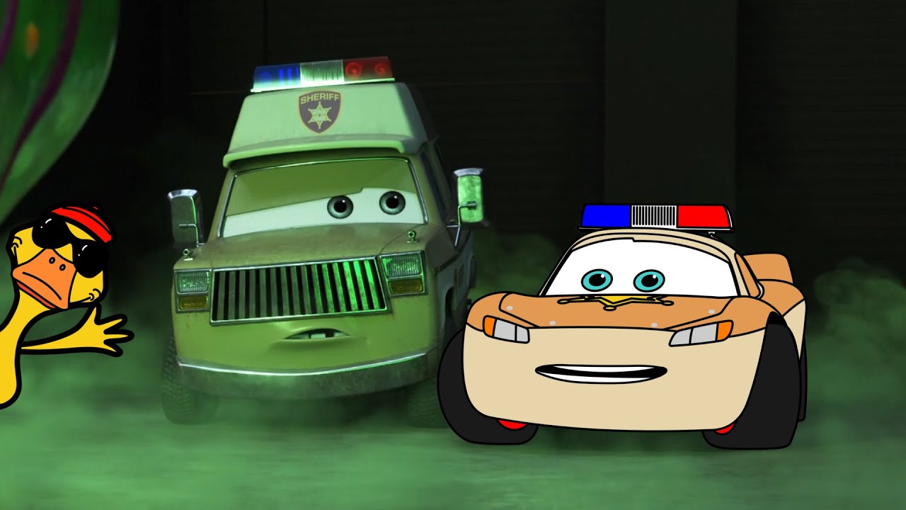Draw Police McQueen And Have Him Investigate Alien Monster (Cars On The ...