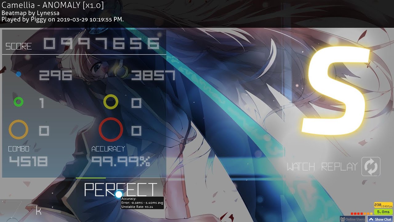 [Mania] ANOMALY [x1.0] 99.99% #6 Loved Highest Non-SS Score! - YouTube