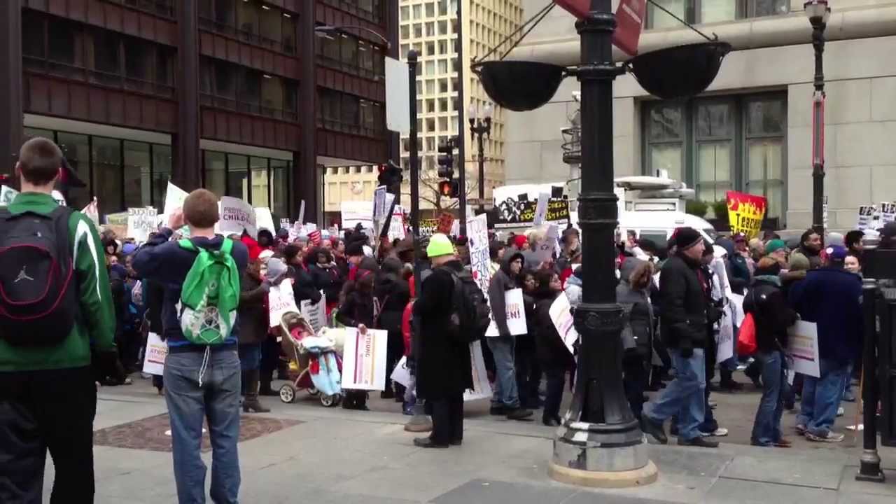 Chicago public school closing protest 3-27-2013 - YouTube