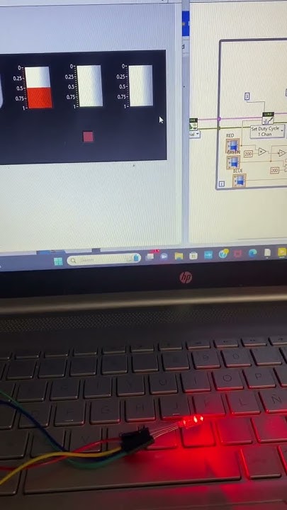 Práctica les rgb arduino labview - YouTube
