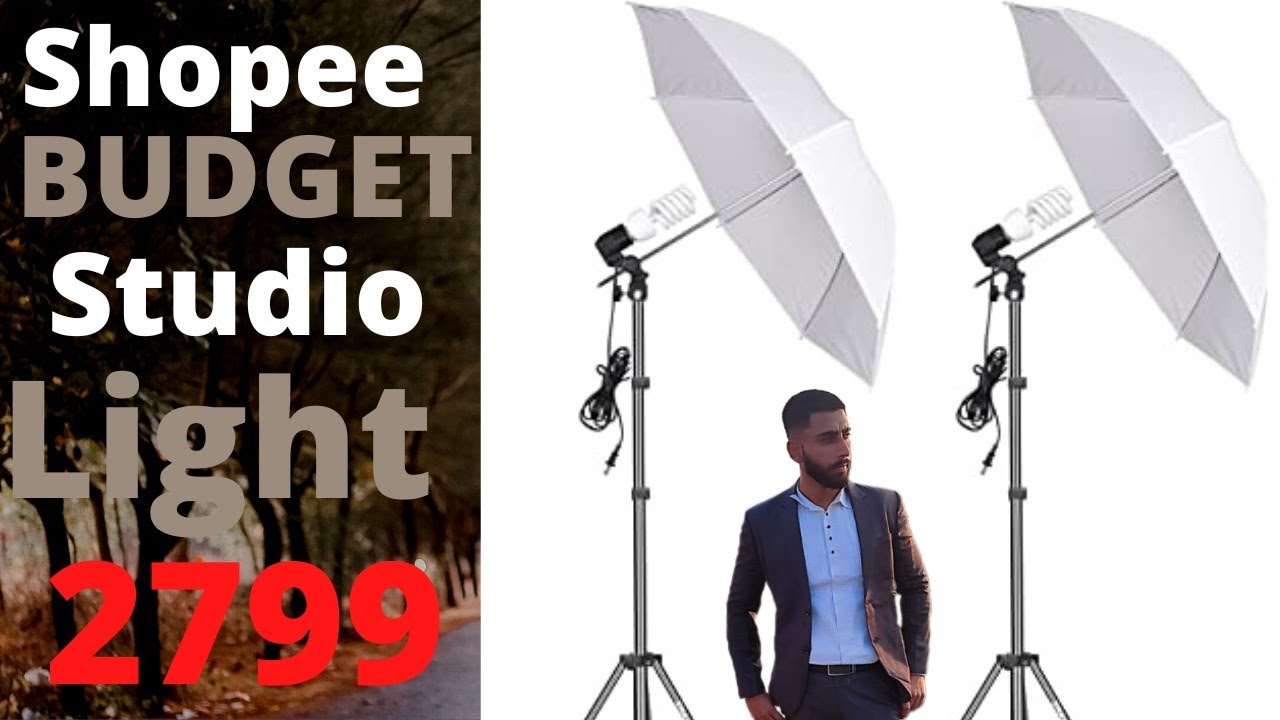 Shopee Umbrella Light unboxing and Setup |बजट लाइट सेटअप for my Youtube ...