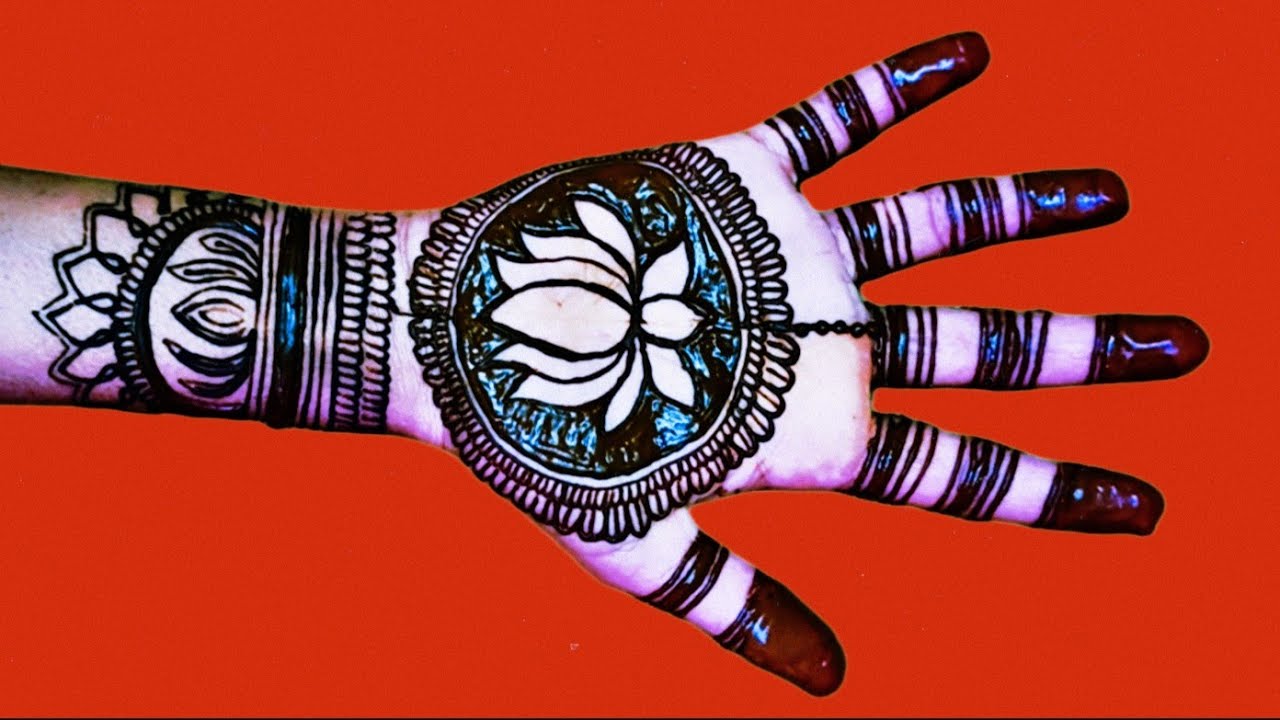2025 special mandhi design very beautiful ️ ️ mandhi design Lotus 🪷🪷 ...