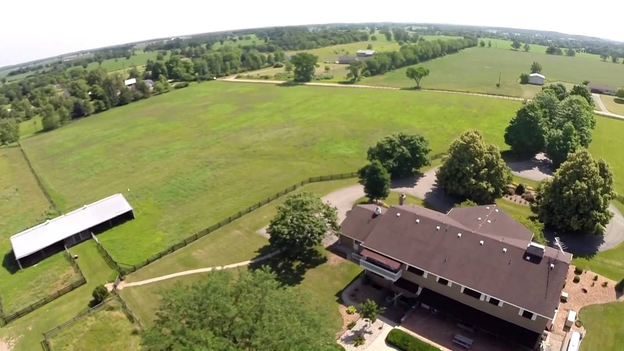 Aerial Video of a Horse Farm - YouTube