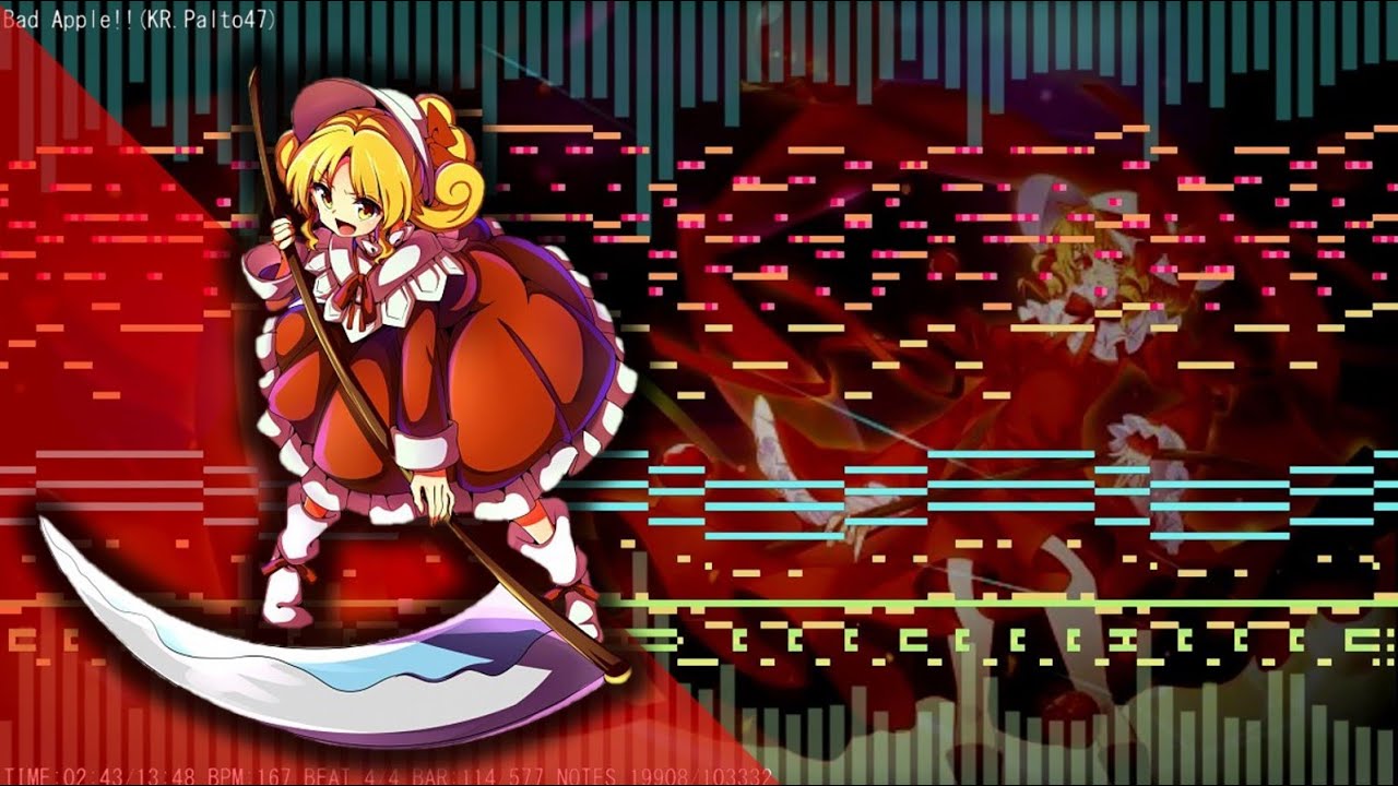 [Th04 LLS]"Bad Apple!!"[MIDI Arrangment]([Th04]東方幻想郷-"Bad Apple!!"[MIDI ...