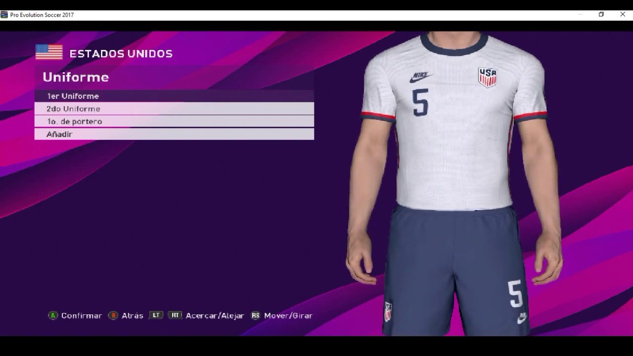PES 2017 y PES 2016 USA local y away kit mcm31 pc - YouTube