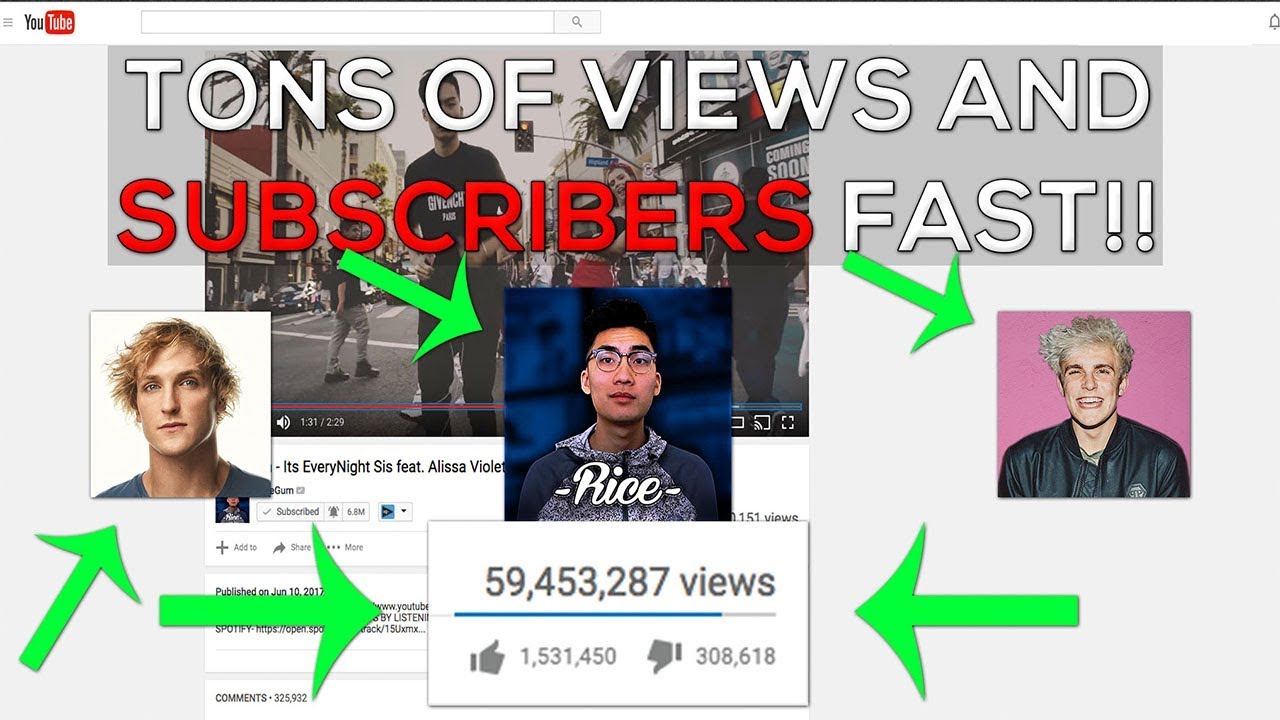 How to get tons of Views and Subscribers FAST for free! (100% WORKING ...