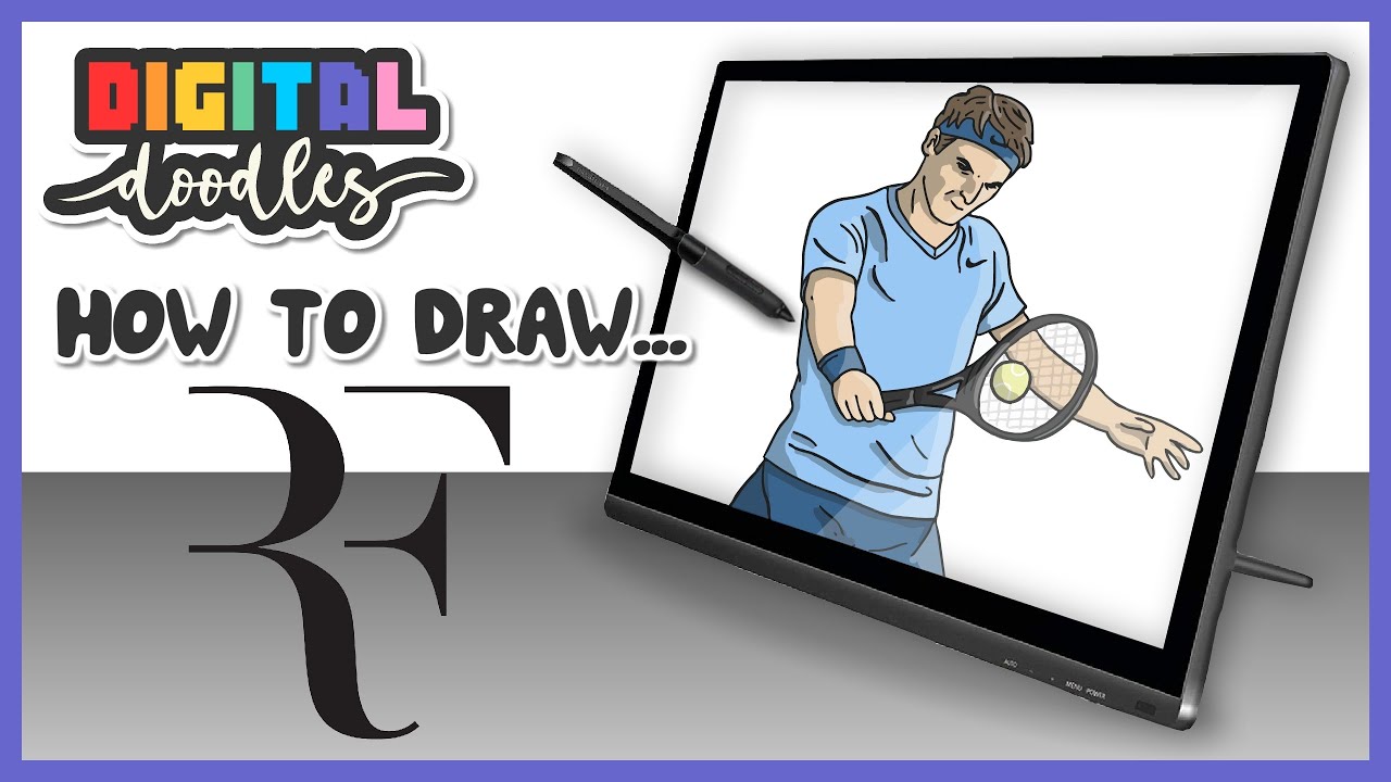 How To Draw Roger Federer! - Digital Doodles 62 - YouTube