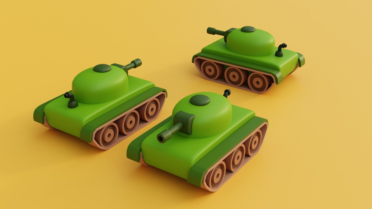 Modeling a cartoon tank - Blender Tutorial - YouTube