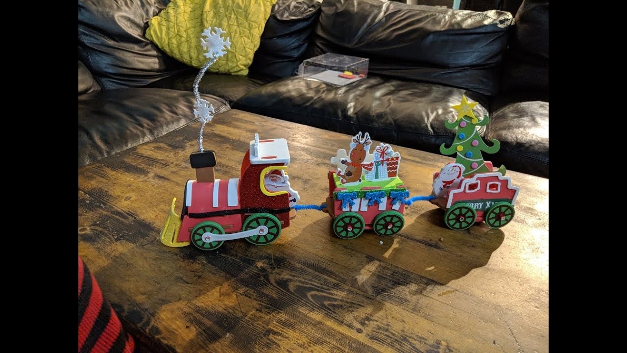 Foam Christmas Train Craft - YouTube