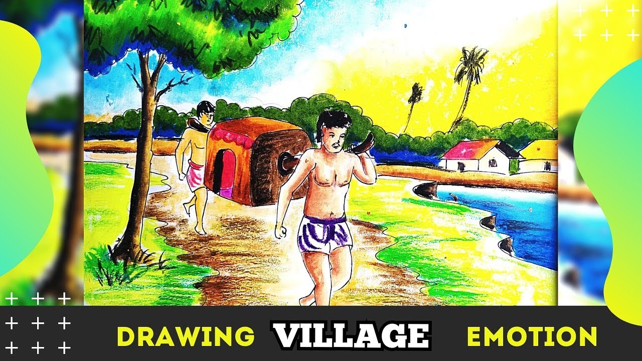 How to draw scenery with pencil step by step | Scenery drawing for ...