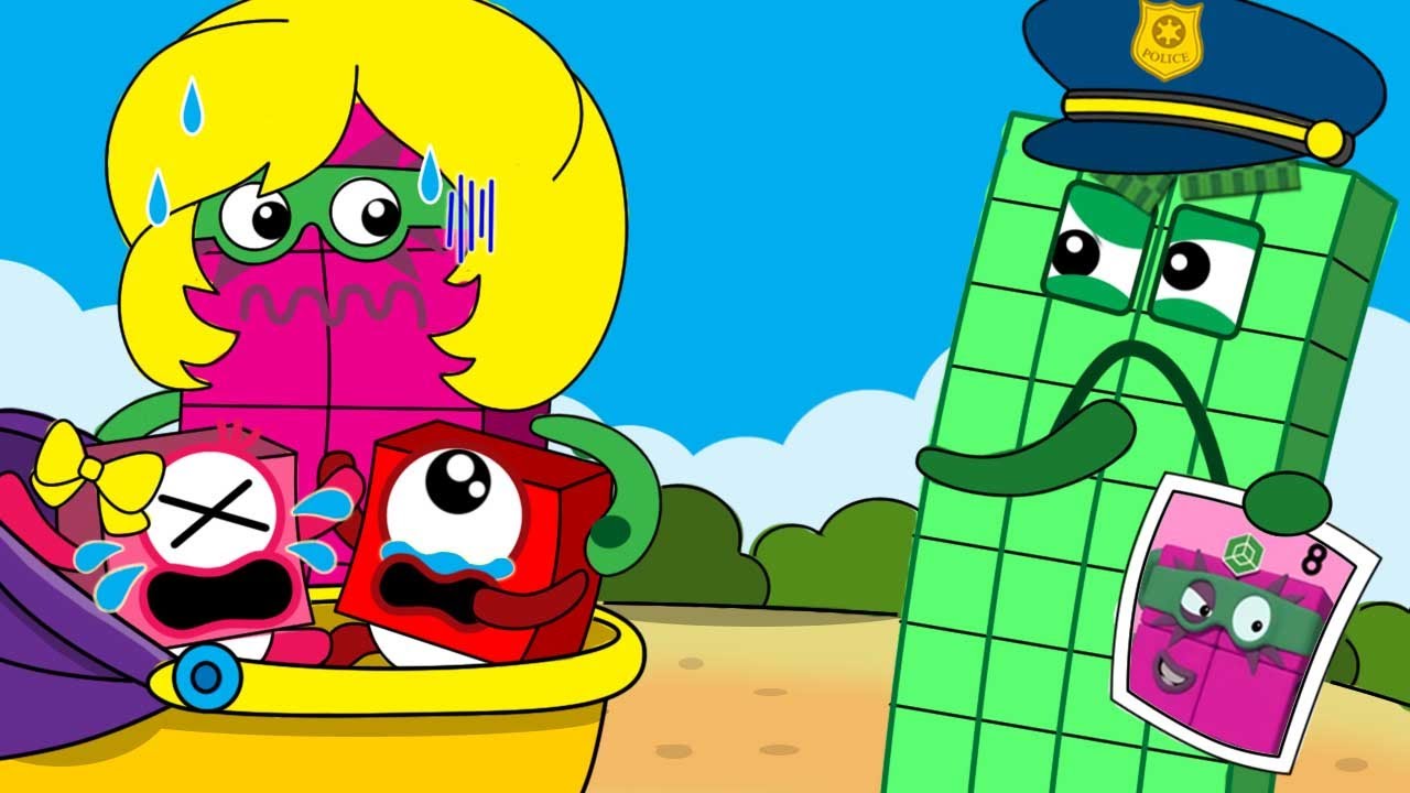 OMG Fake Mom! Don't Play with Strangers l Numberblocks fanmade coloring ...