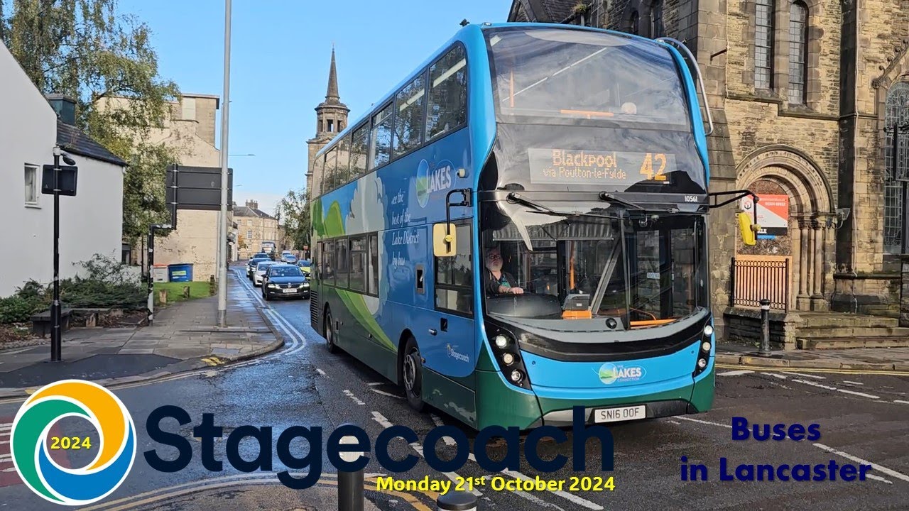 Stagecoach Cumbria: Buses in Lancaster City Centre on Monday 21st ...